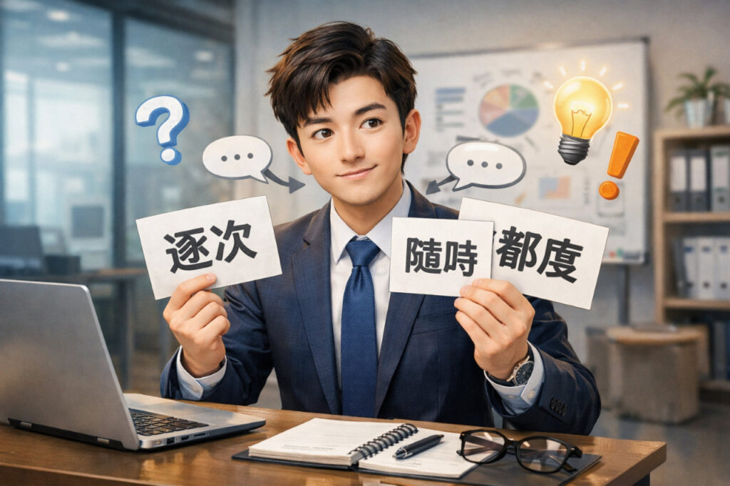 逐次・随時・都度の違いがすぐわかる｜迷わない使い分けとやさしい例文ガイド【保存版】 | まるっと情報瓦版